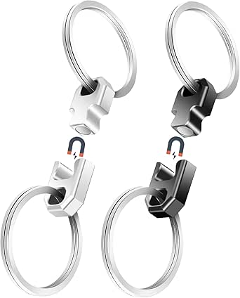 JEINAPA 2Pack Aluminum Magnetic Quick Release Keychain, Detachable ...