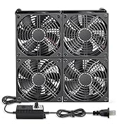 Amazon.com: WDERAIR Server Cooling 2 x 120mm Big Airflow Computer Fan ...