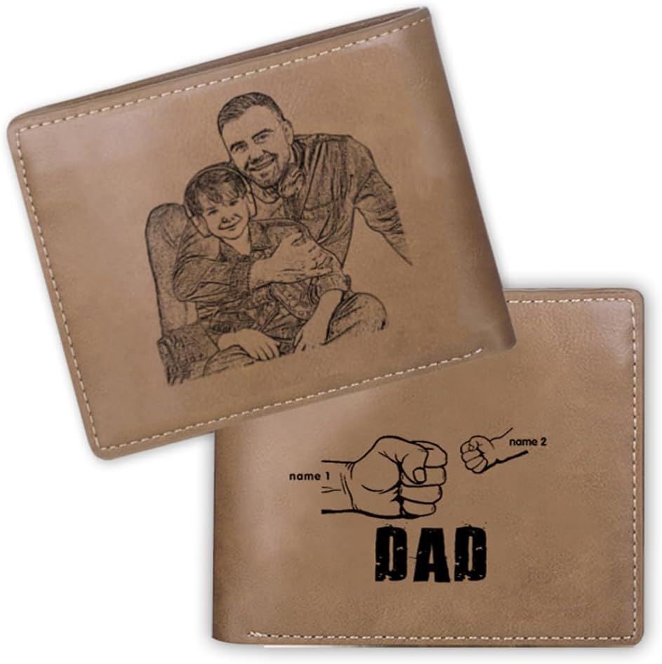 Amazon.com: Fathers Day Wallet Gifts for Dad,Custom Personalized ...