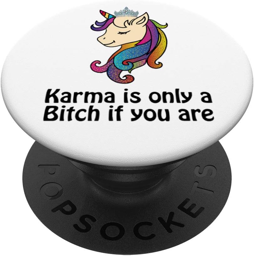 Amazon.com: Unicorn Cell Phone Button Holder Pop Out Knob Rainbow Karma ...
