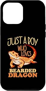 Amazon.com: iPhone 12 Pro Max Just A Boy Who Loves Bearded Dragon Case ...