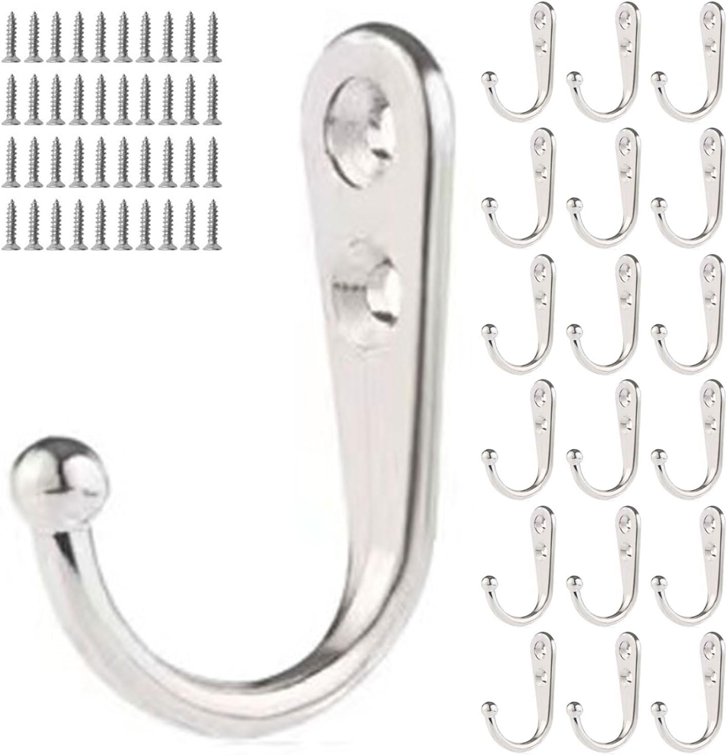 20PCS Ganchos Negros para Colgar Abrigos En La Pared, Ganchos ...