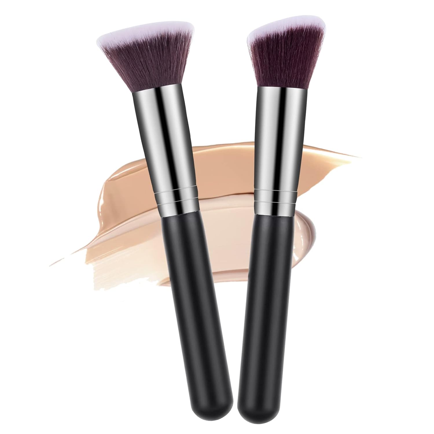 WLLHYF 2 Stück Foundation Make-up Pinsel Makelloses Premium Kabuki ...