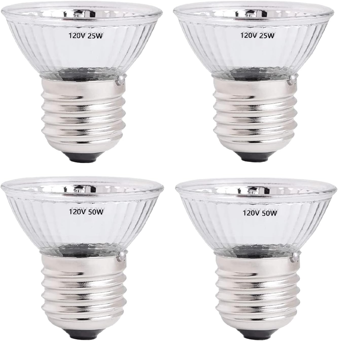 Amazon.com : ZJNBMTFY Reptile Heat Lamp Bulbs, 4Pack 25W*2/50W*2 Turtle ...