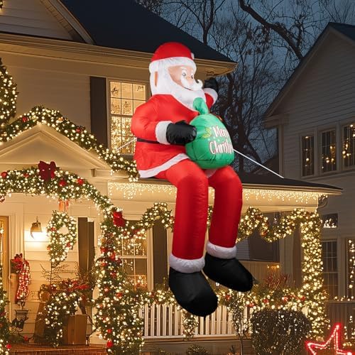 Heipigo 20FT Inflatable Santa Claus Outdoor with LED Lighted, Giant ...