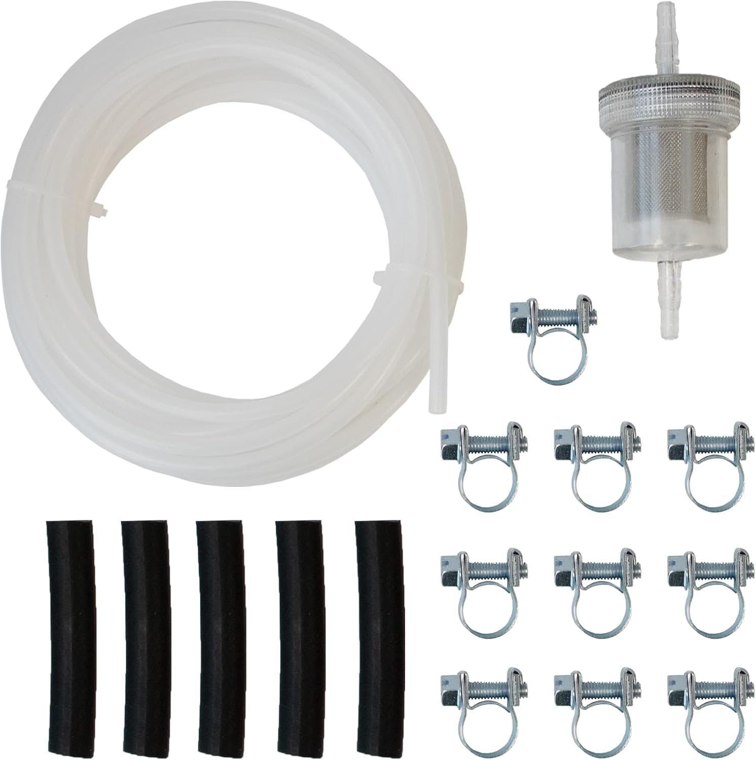 Amazon.com: AUPARTIK 5M Fuel Tank Hose Clip Inline Filter Kit Fit for ...