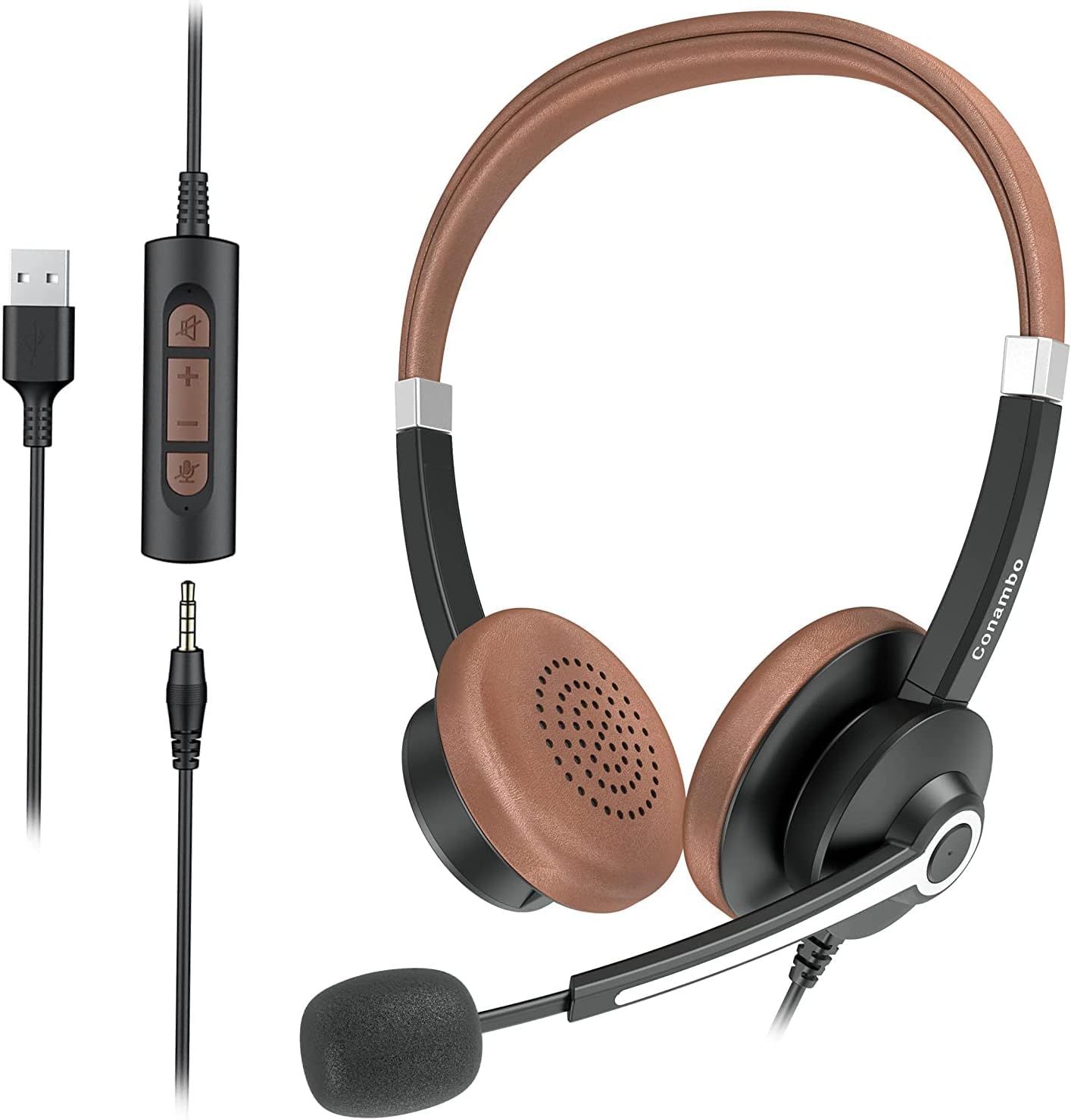 Amazon.com: USB Headset with Microphone, Ultra Comfort Over-Ear Wired ...