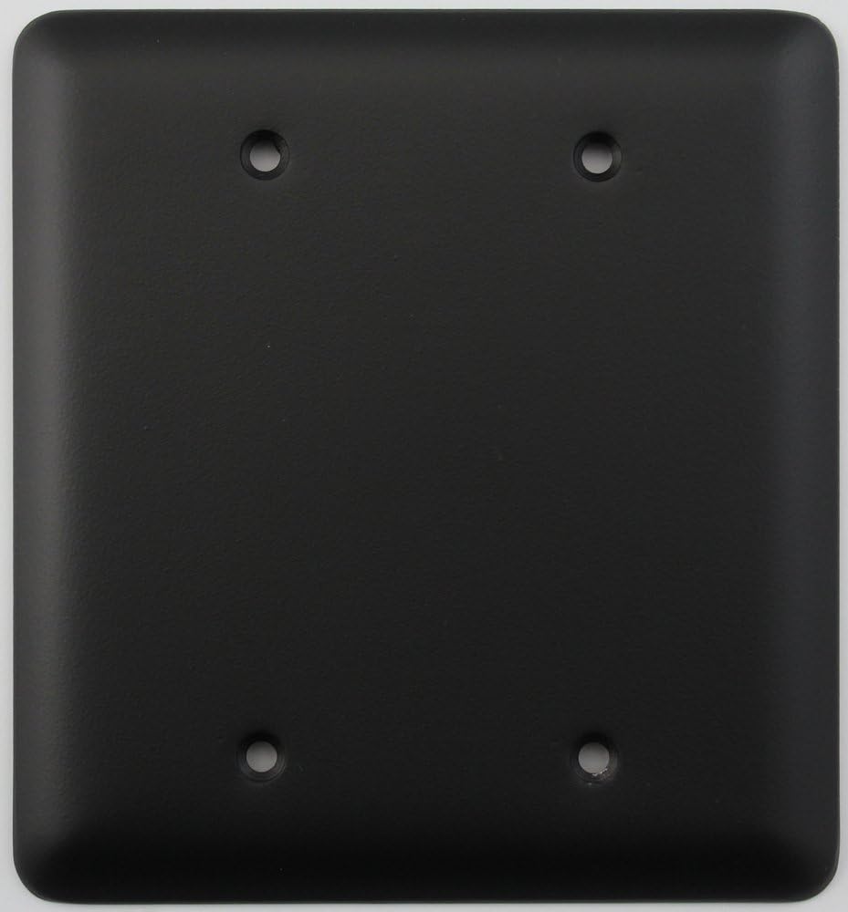 Classic Accents Rounded Black 2 Gang Blank Switch Plate - Amazon.com