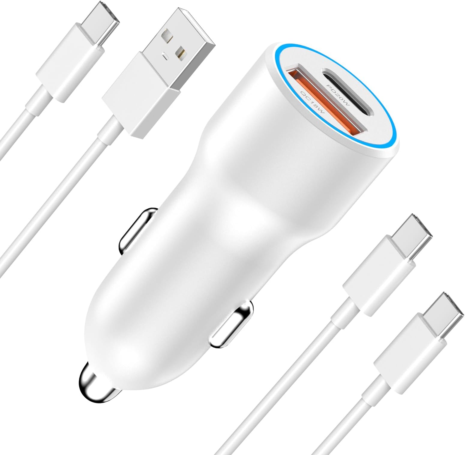 Amazon.com: [MFi Certified] iPhone Car Charger,60W Compact Dual Port ...
