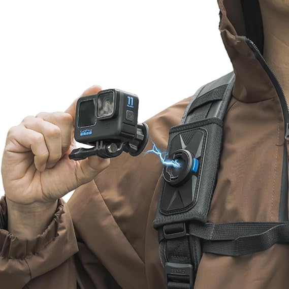 Amazon.com : RUGVIS Magnetic GoPro Backpack Mount,Quick Release ...