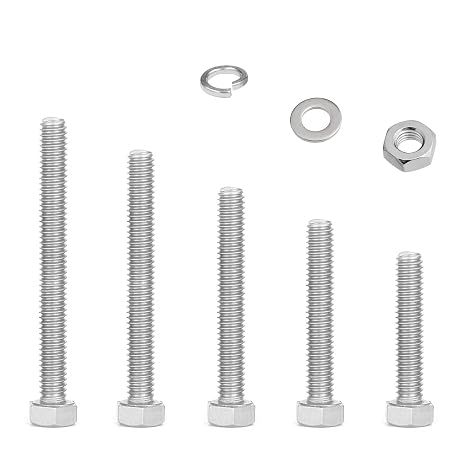 M5 Nuts And Bolts Set,Stainless Steel Hex Bolts Sets With Washers ...