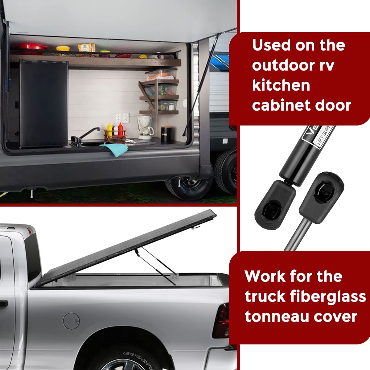 C16-10944 35.43 inch 80lb Per Gas Strut Shock Lift Support for Truck ...