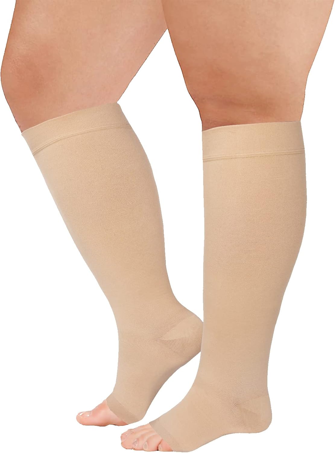 Amazon.com: Extra Wide Calf Compression Socks Toeless for WomenMen 20 ...
