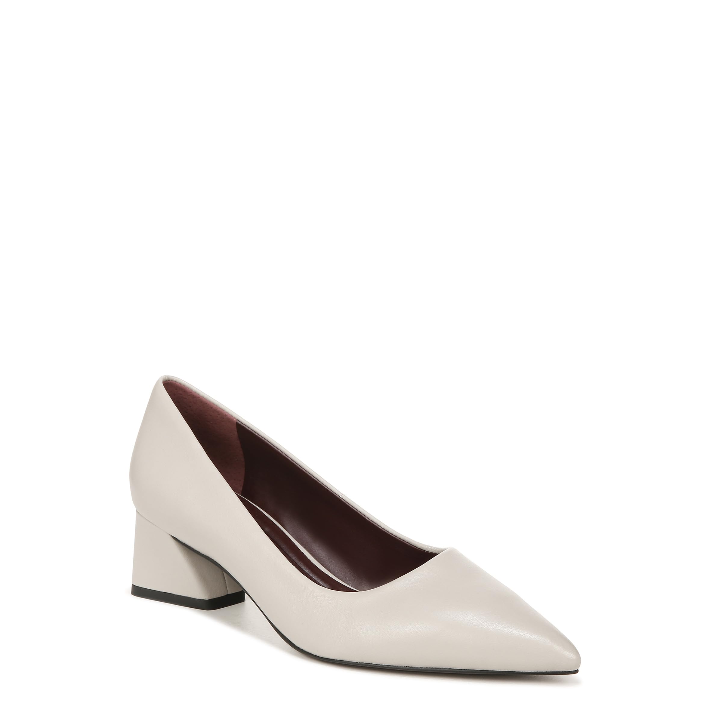 Snapklik.com : Womens Racer Pointed Toe Block Heel Pump Stone Grey ...