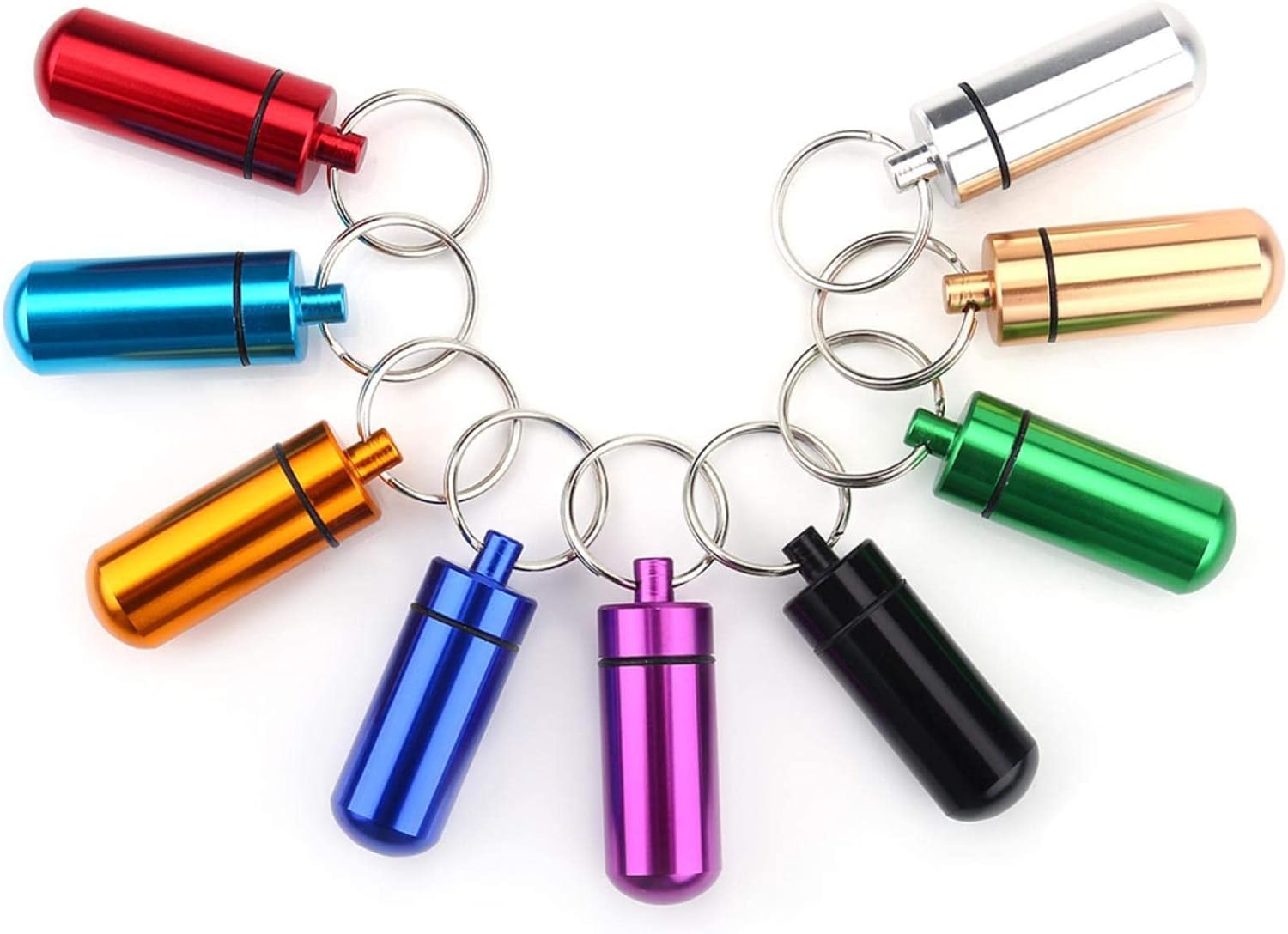 Amazon.com: 9pcs Portable Travel Pill Case,Waterproof Aluminum Pill ...