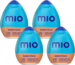 Mio Mango Peach potenciador de agua líquida, 1.62 oz (Paquete de 4 ...