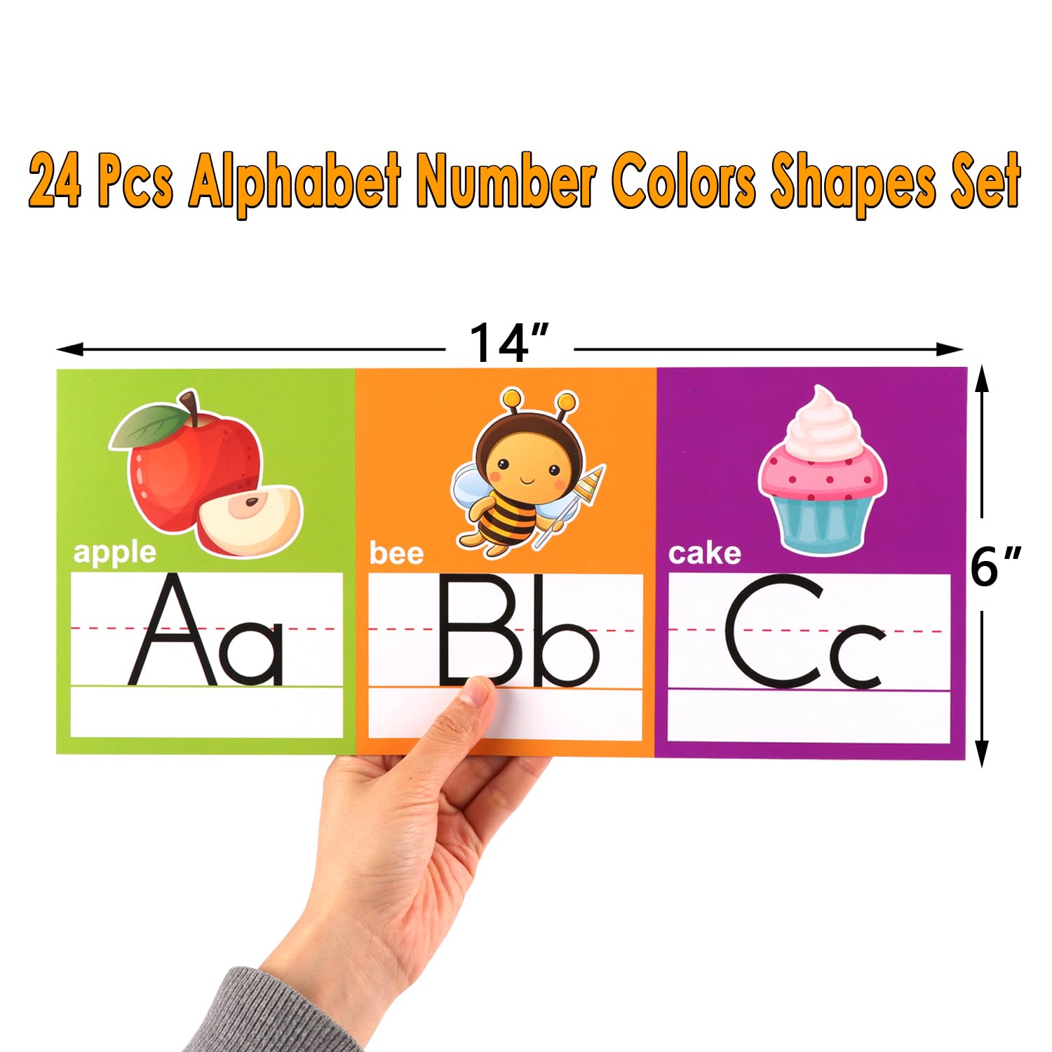 Snapklik.com : Alphabet Line ABC Number 0-20 Colors And Shapes Wall ...