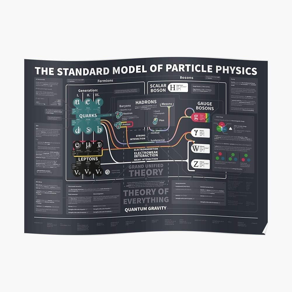 Amazon.com: The Standard Model of Particle Physics Poster Small (23 x ...