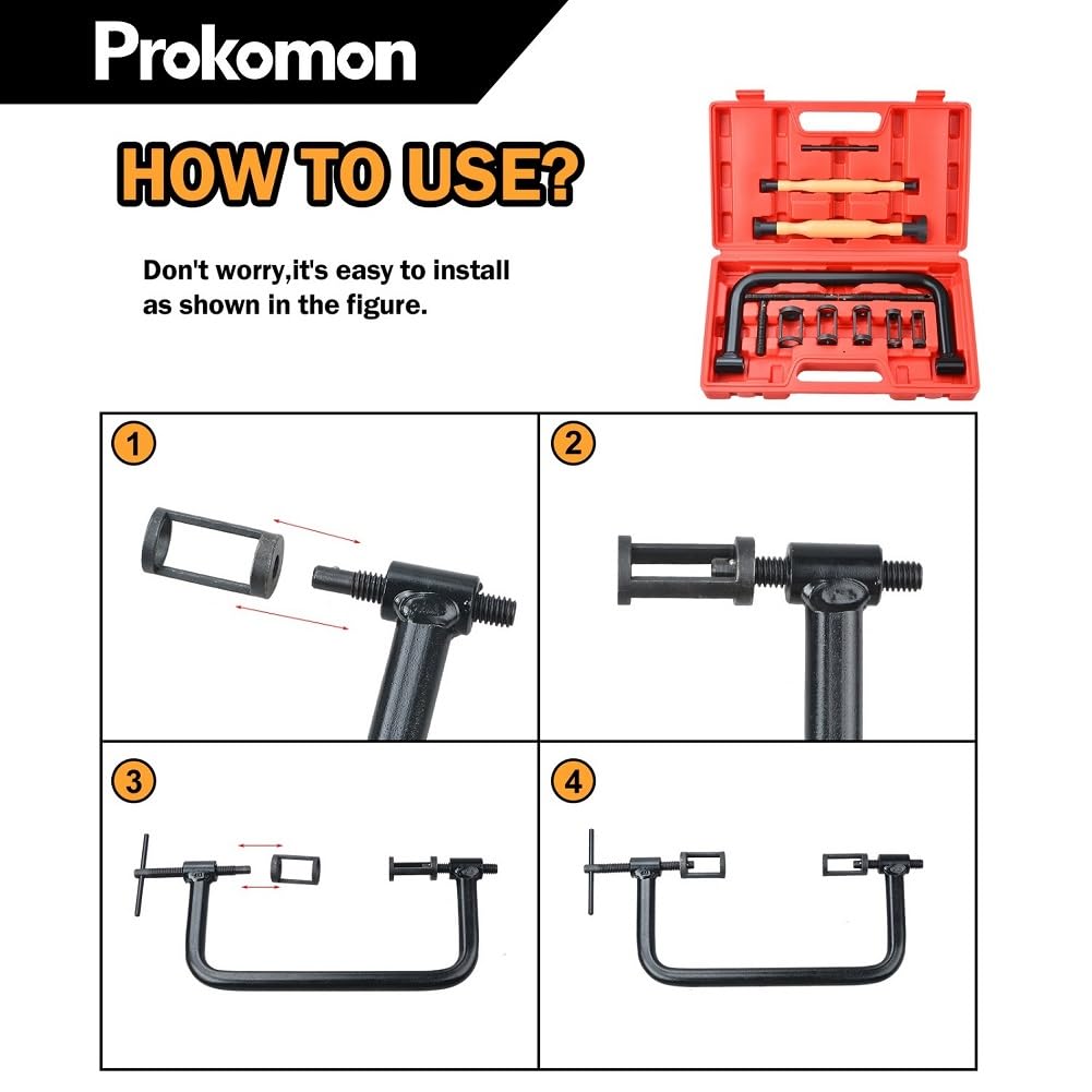 Snapklik.com : Prokomon 12 Pieces Motorcycle Valve Spring Compressor Tool