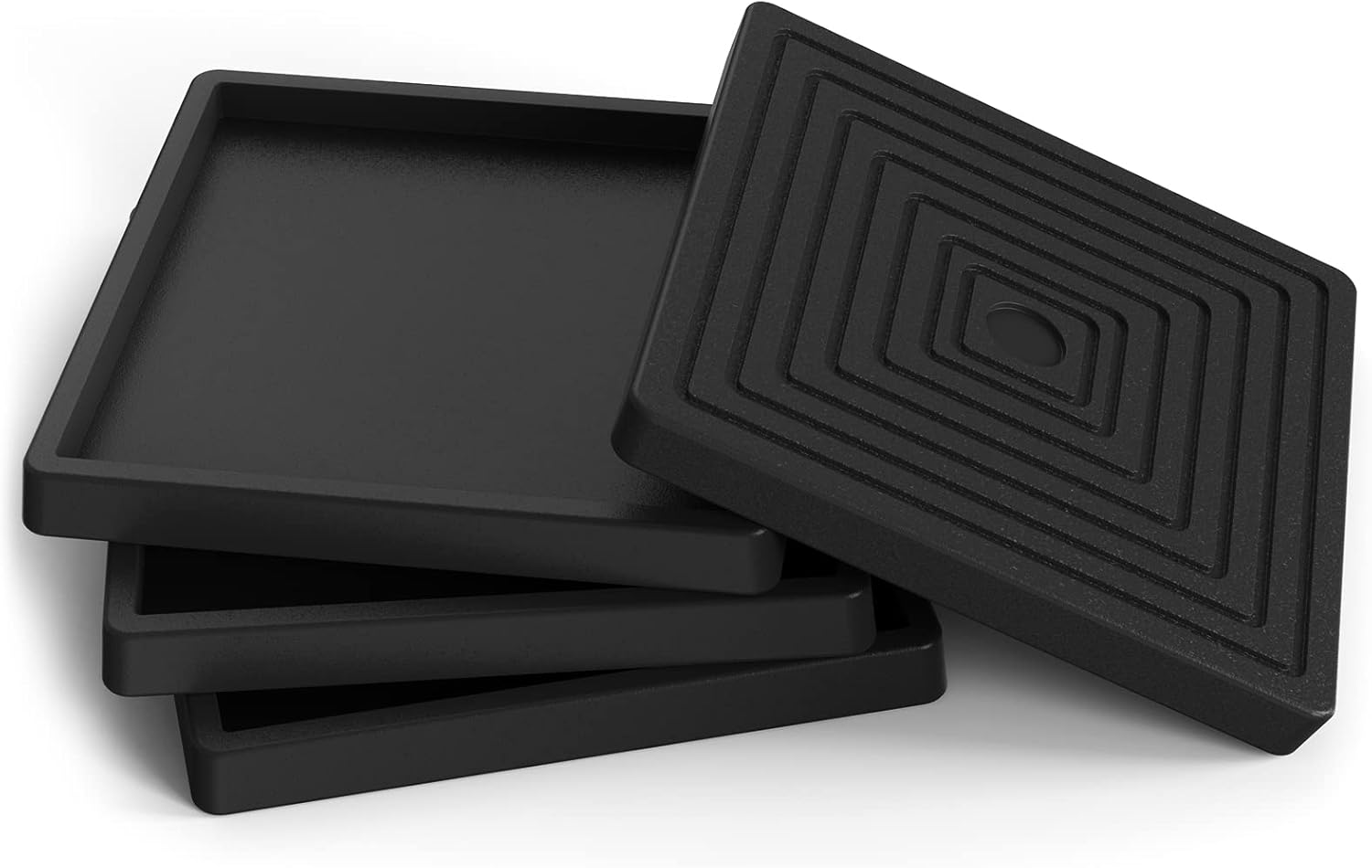 Furniture Coasters Cups 4Pcs 3.5 inch Rubber Non-Slip Bed Leg Pads,Anti ...