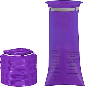 Roobuck 20 Pack 1000ml Disposable Vomit Bags, Purple | Leak-Proof Odor ...