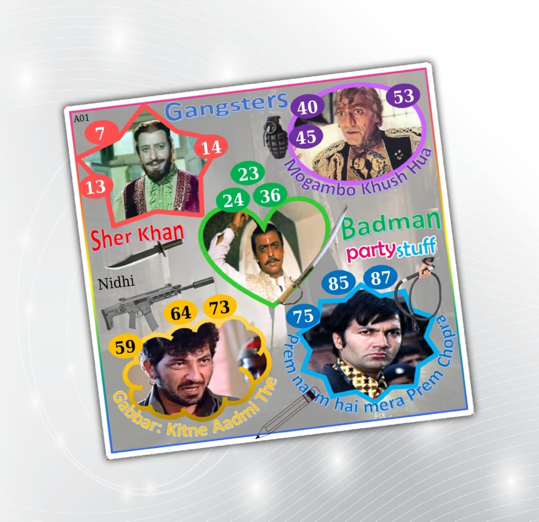 Party Stuff Gangster theme Tambola Housie in Group Number Kukuba (18 ...