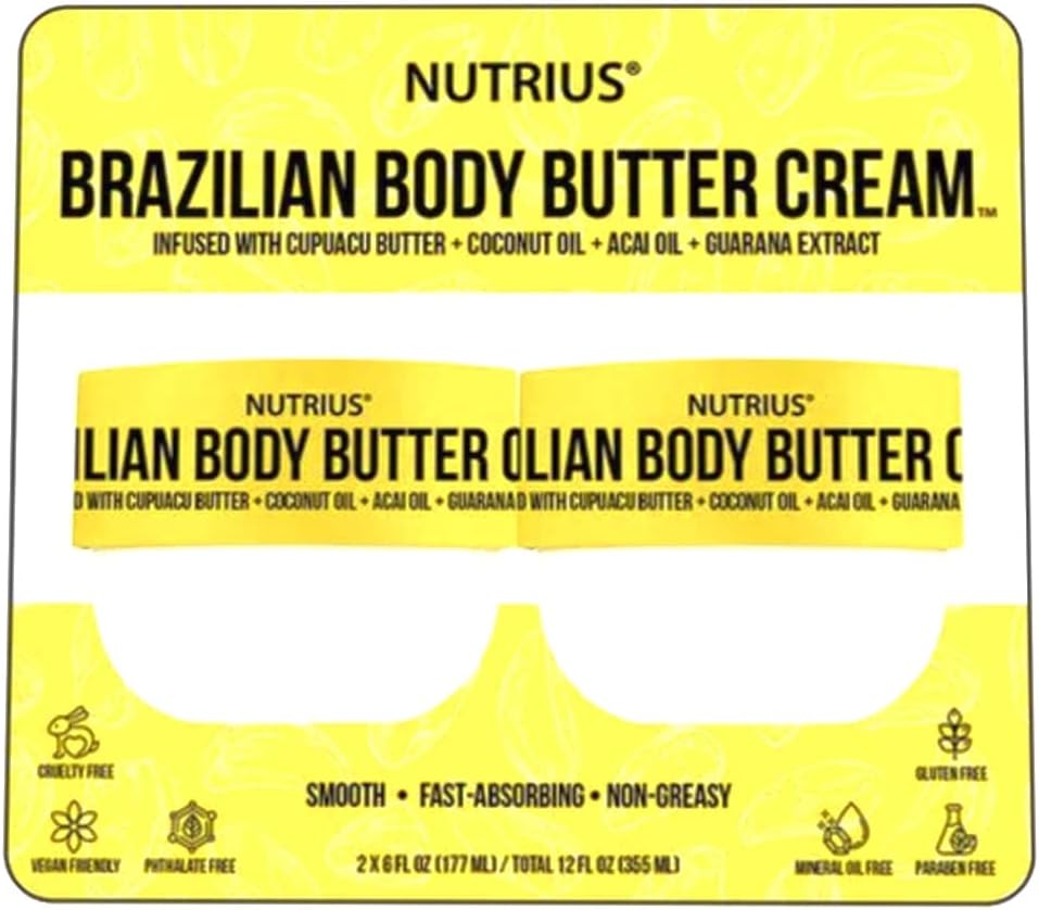 Nutrius Brazilian Body Butter Cream , 3 Ounce (Pack of 2): Buy Online ...