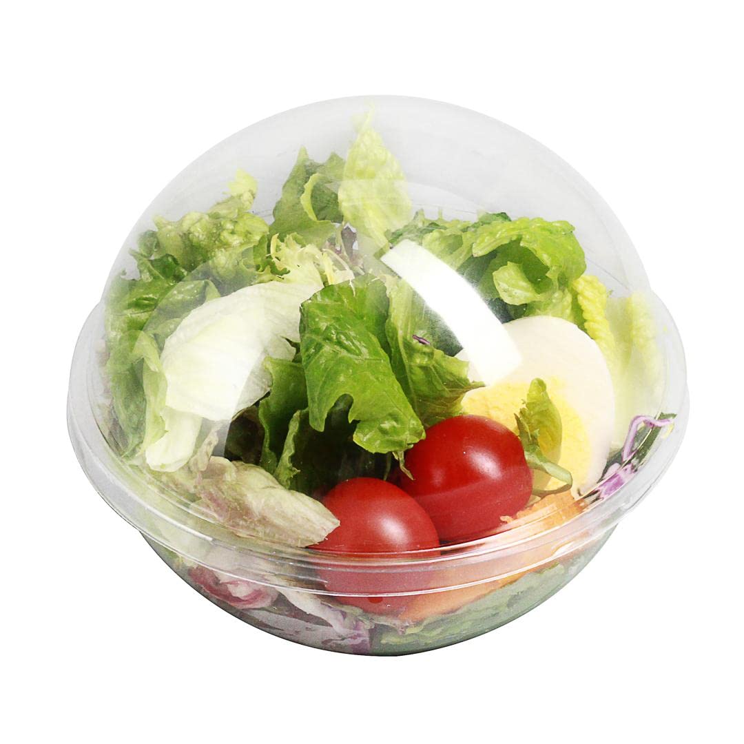Restaurantware Thermo Tek 12 oz Clear Plastic Sphere Salad Container ...
