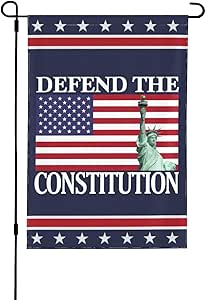 Amazon.com: POFEISI Defend The Constitution Garden Flag 12x18 4th Of ...