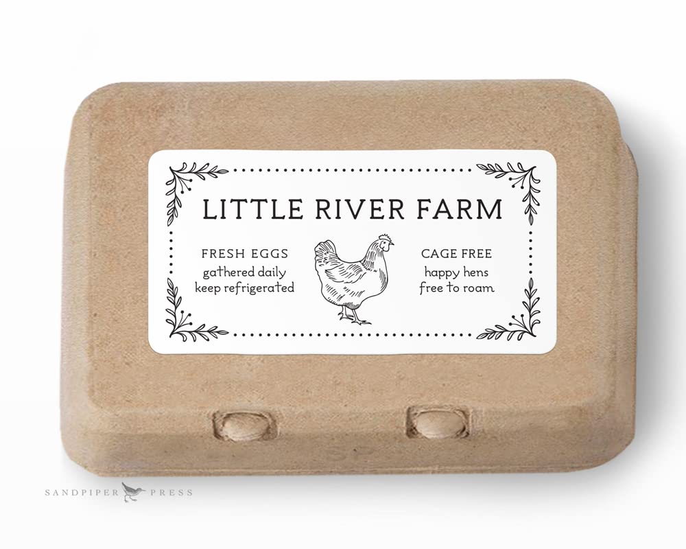 Amazon.com: Personalized Egg Carton Labels - custom printed glossy ...