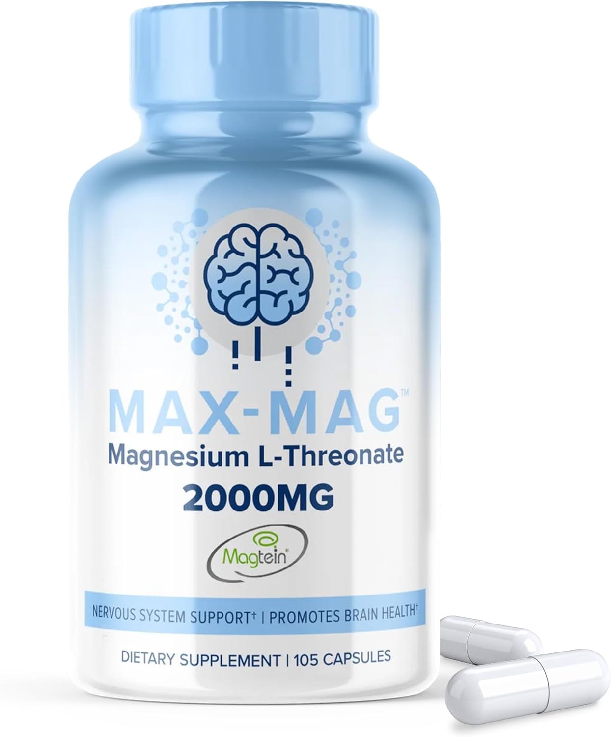 Amazon.com: Max-Mag Magnesium L-Threonate Supplement - 105 Capsules ...
