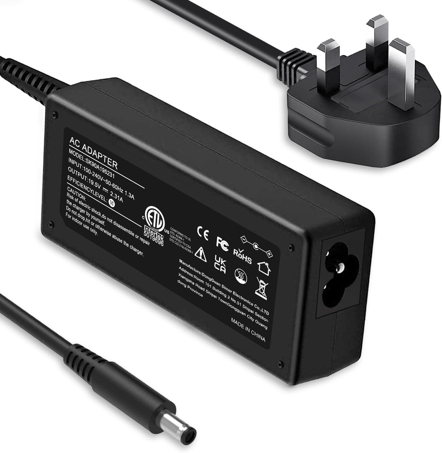 45W AC Adapter 19.5V 2.31A Laptop Charger for Dell inspiron 11 13 14 15 ...