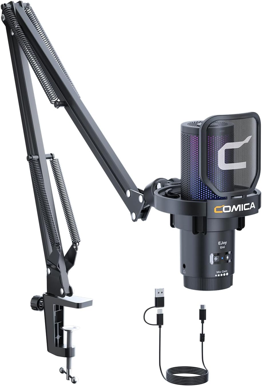 Amazon.com: COMICA Ejoy Uni(A) USB Gaming Microphone with Noise ...