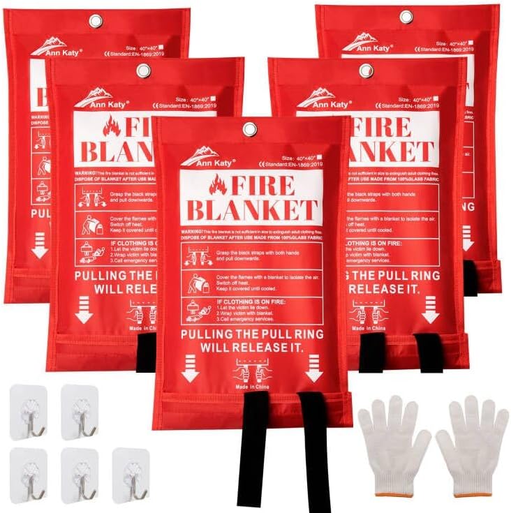 Emergency Fire Blanket for Home Kitchen - KANHIRO Fiberglass Fire ...