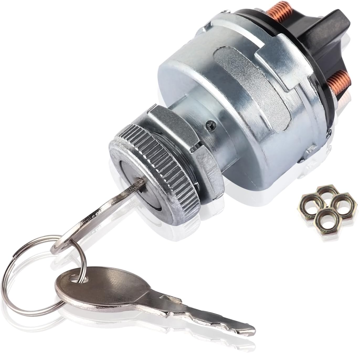 Ignition Switch with Key - Universal 12V 4-Position Ignition Starter ...