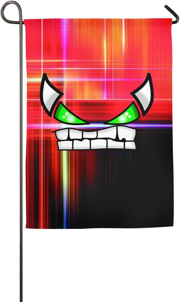 Amazon.com : Geometry Dash Face Indoor Flag House Flag Fashion Garden ...