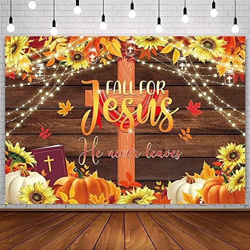 Amazon.com : AIBIIN 7x5ft Fall for Jesus Backdrop Fall Thanksgiving ...