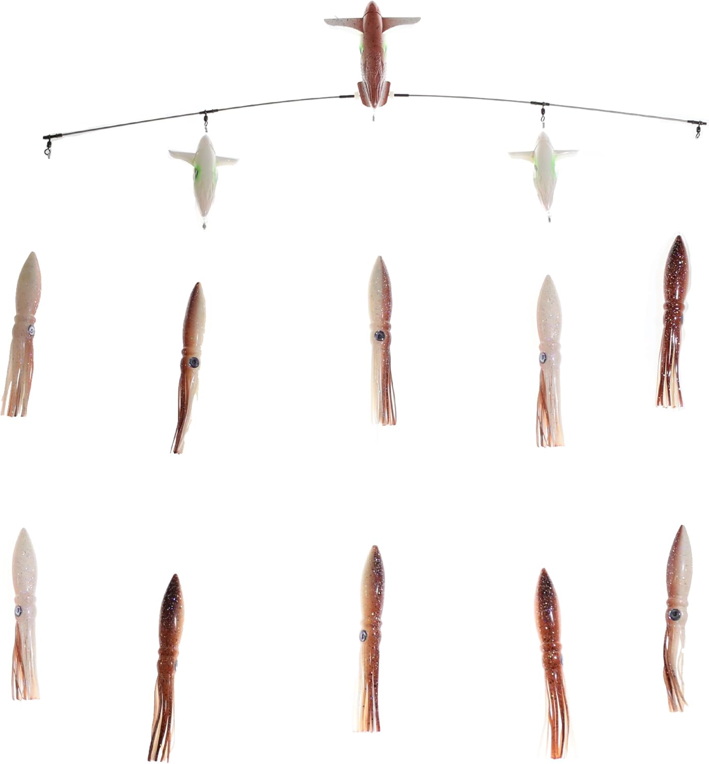 Amazon.com : ChatterLures 36″ Wingman Side Tracker with 9″ Shell Squid ...
