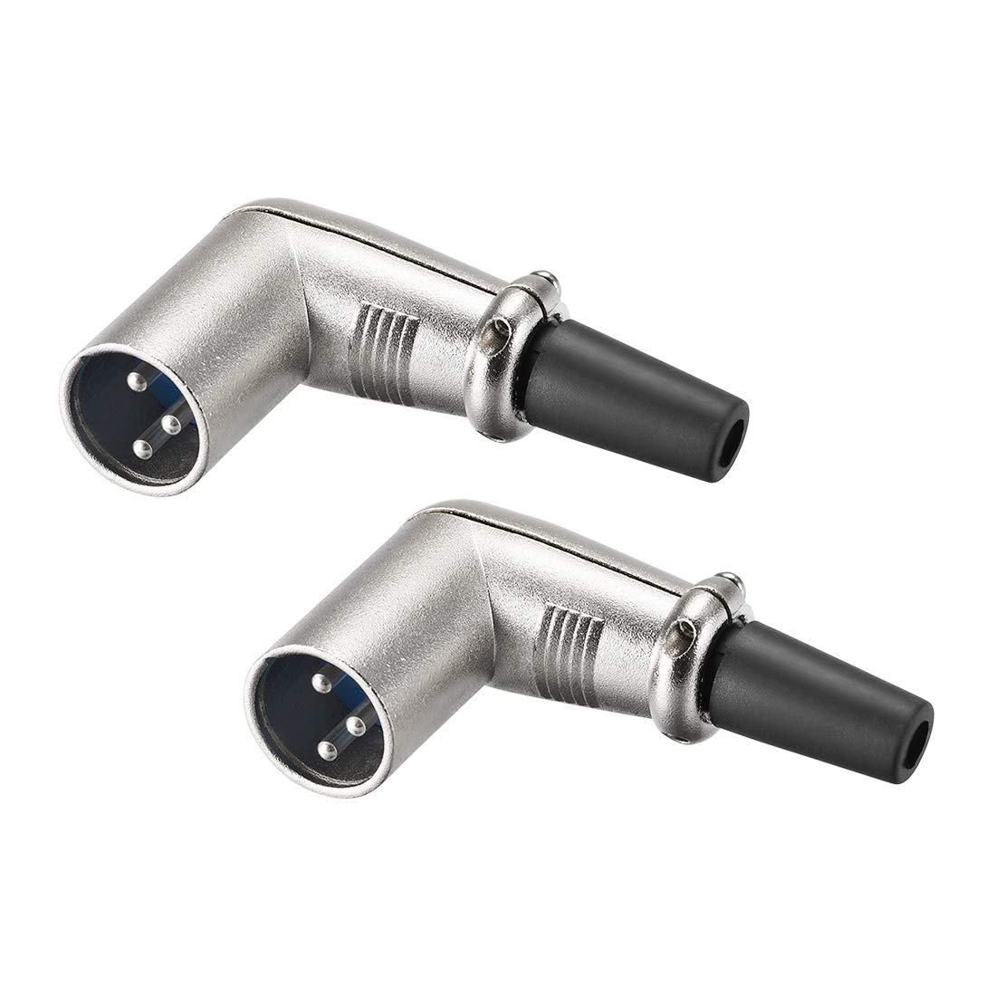 Buy sourcing 2pcs 3-Pin XLR Male Right Angle Connector,Microphone Mic ...
