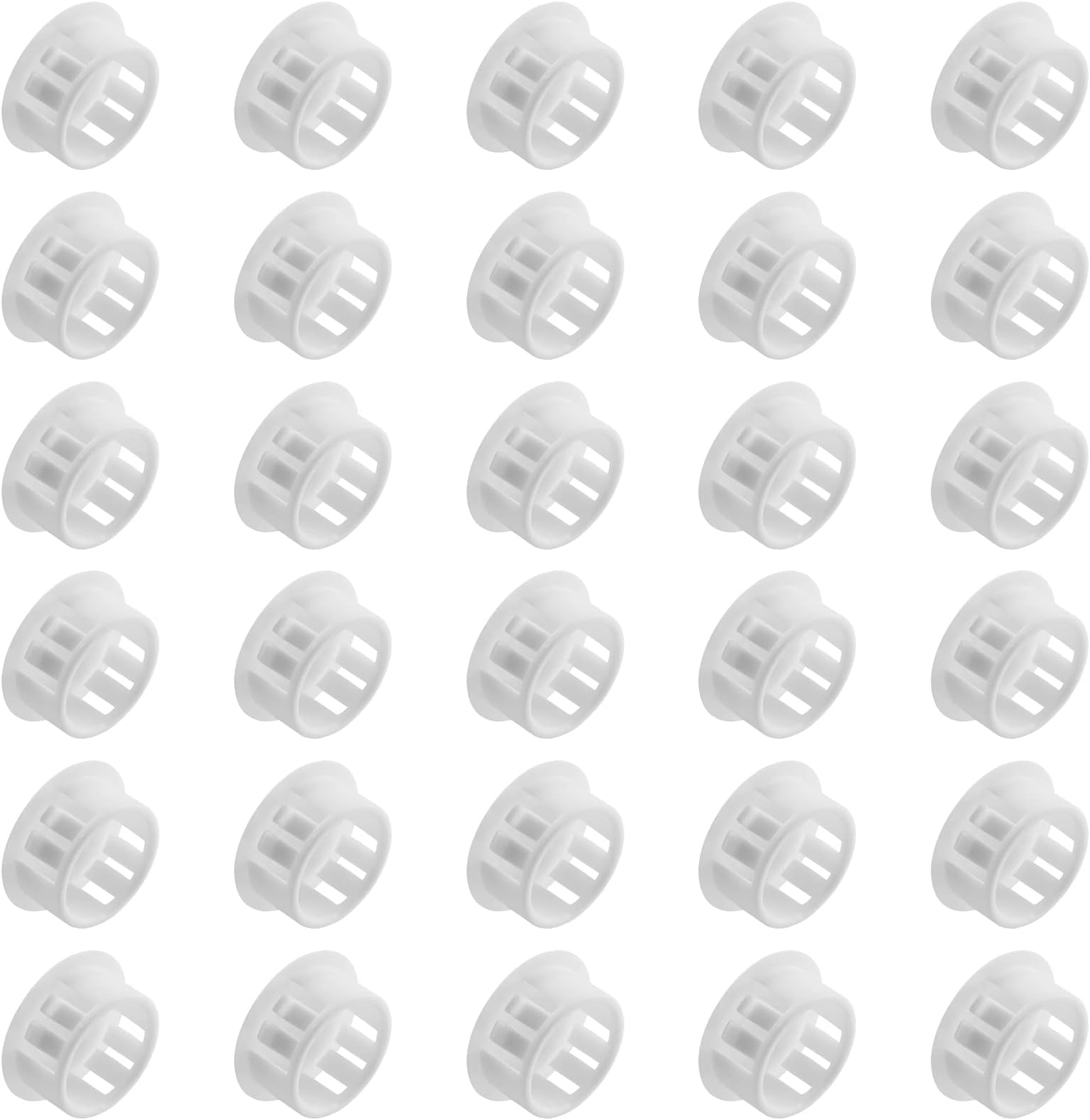 Coufce 30 Pcs White Hole Plugs 19mm / 3/4 Inch, Plastic Plugs, Cabinet ...