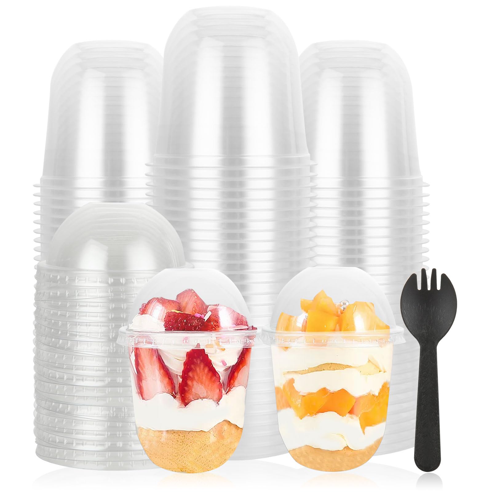 Amazon.com: EATHEATY 100 Pack 360ml/12oz Clear Plastic Dessert Cups ...
