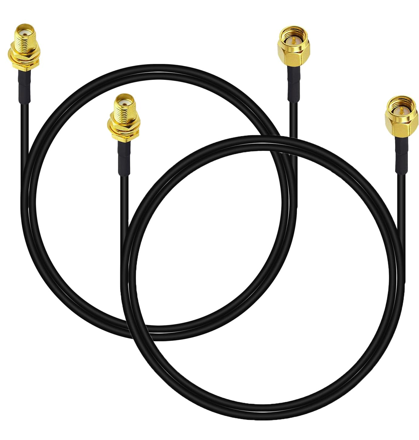 HiAoey 2 Pack Wifi Antenna Extension SMA Male to Female Extension - 1m ...