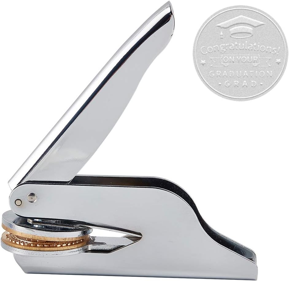 CRASPIRE Graduation Embosser Seal Stamp Open Book Embosser Library ...