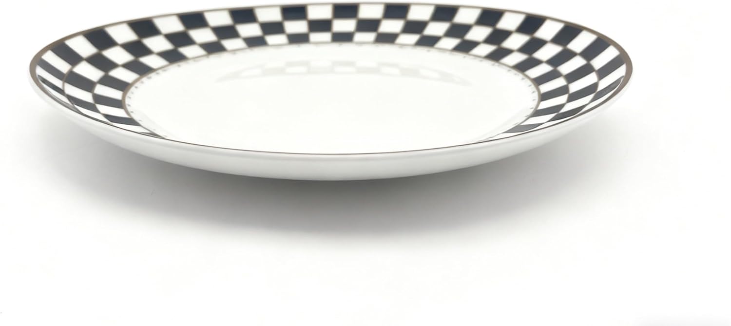 Amazon.com | Porlien Checker Round 12-inch Serving Platters Set of 2 ...
