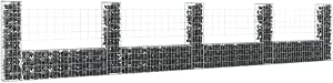 Festnight Gabion Wall U-shape Gabion Basket Retaining Stone Basket ...
