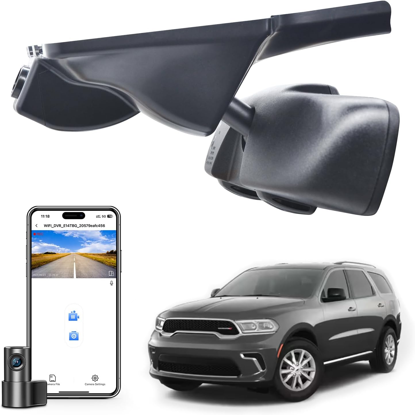 Amazon.com: Mangoal Front 4K & Rear 1080P Dash Cam Custom Fit for Dodge ...