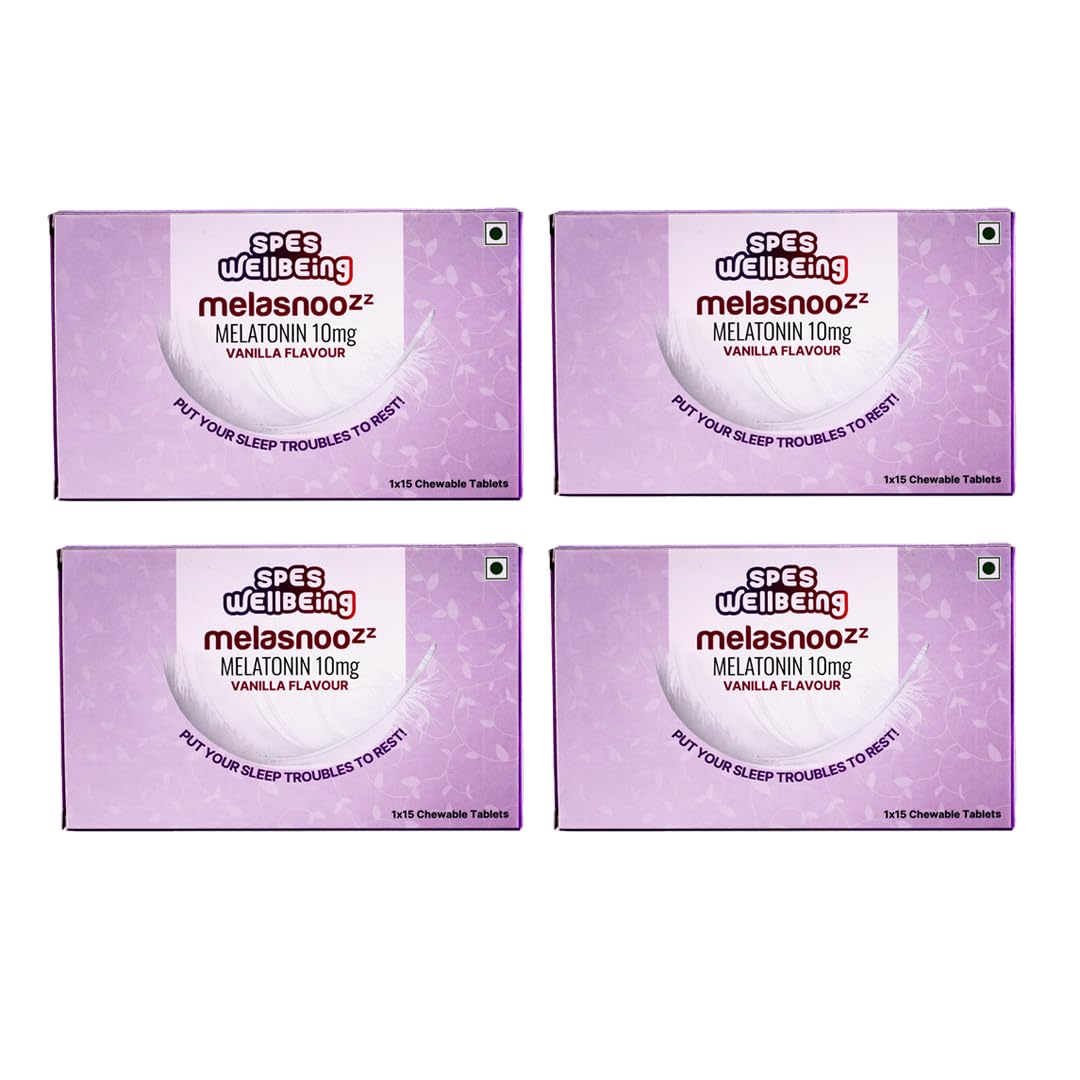 Spes Wellbeing Non Addictive Melatonin Sleep Support Tablets (Pack of 4 ...