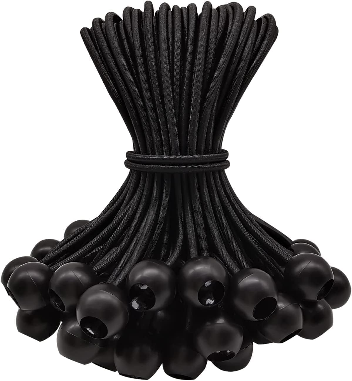 Bungee Cords with Balls 50 Piece, Tarpaulin Bungee Cords 4 Inch, Bungee ...