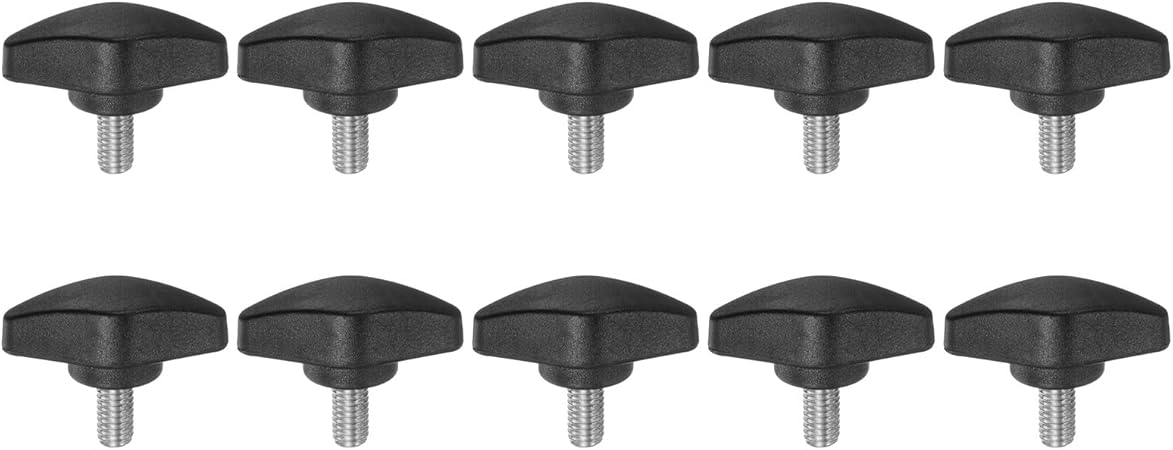 Amazon.com: HARFINGTON 10pcs Tee Wing Knobs Thumb Screws M6 x 12mm ...