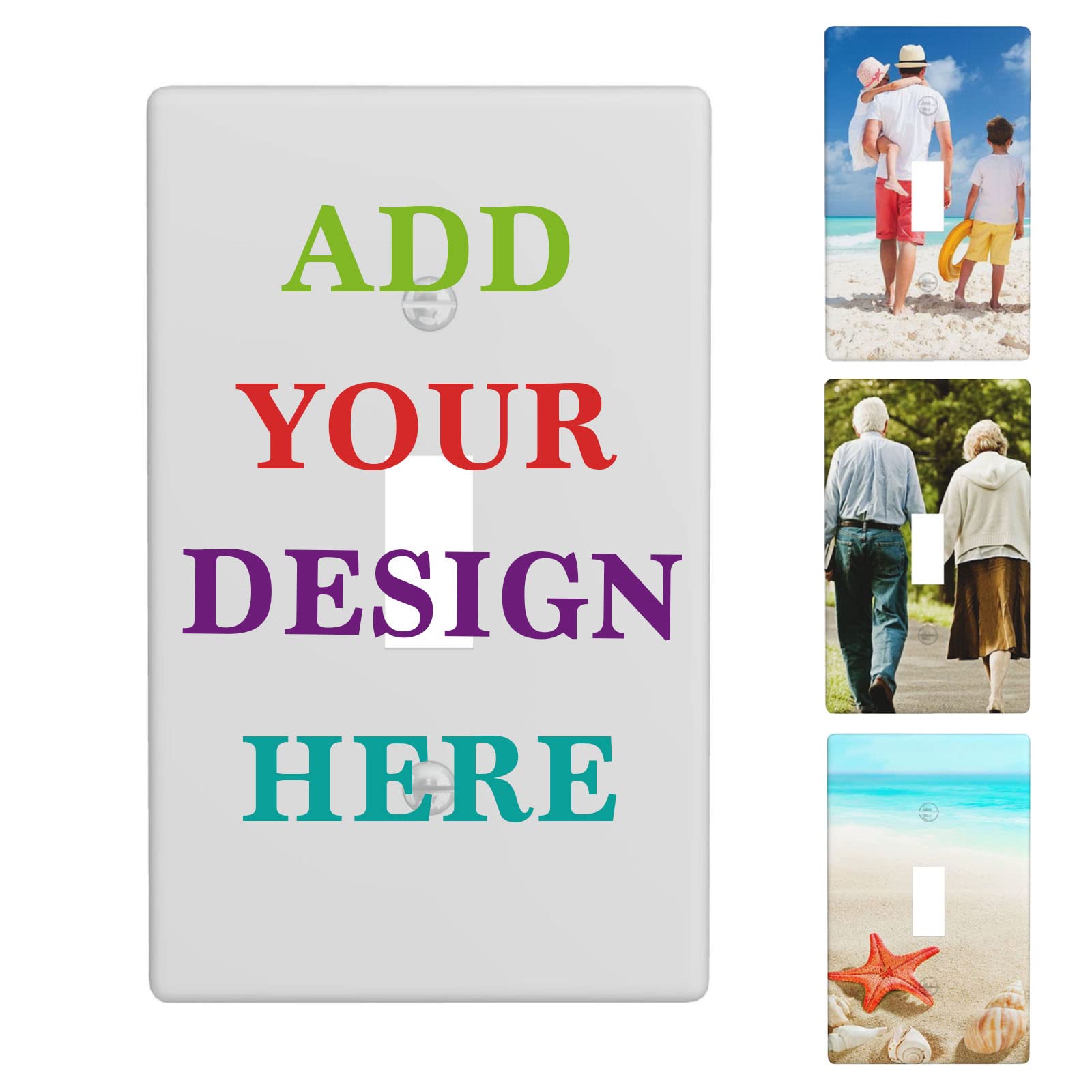 Custom Wall Plate Light Switch Plate Covers with Photo Text Logo ...